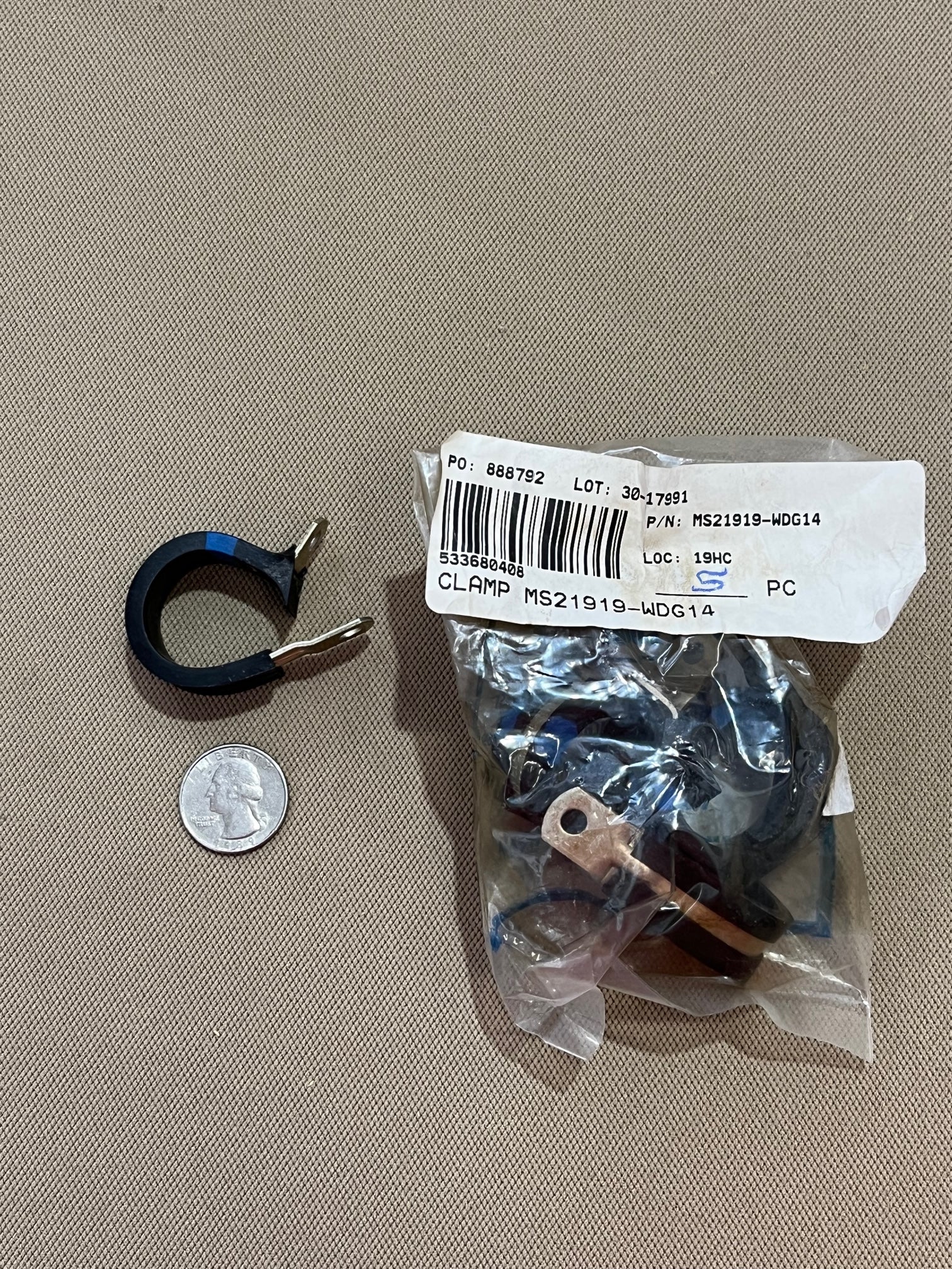 MS21919-WDG14 CLAMP – Prestige Robinson Helicopter Parts
