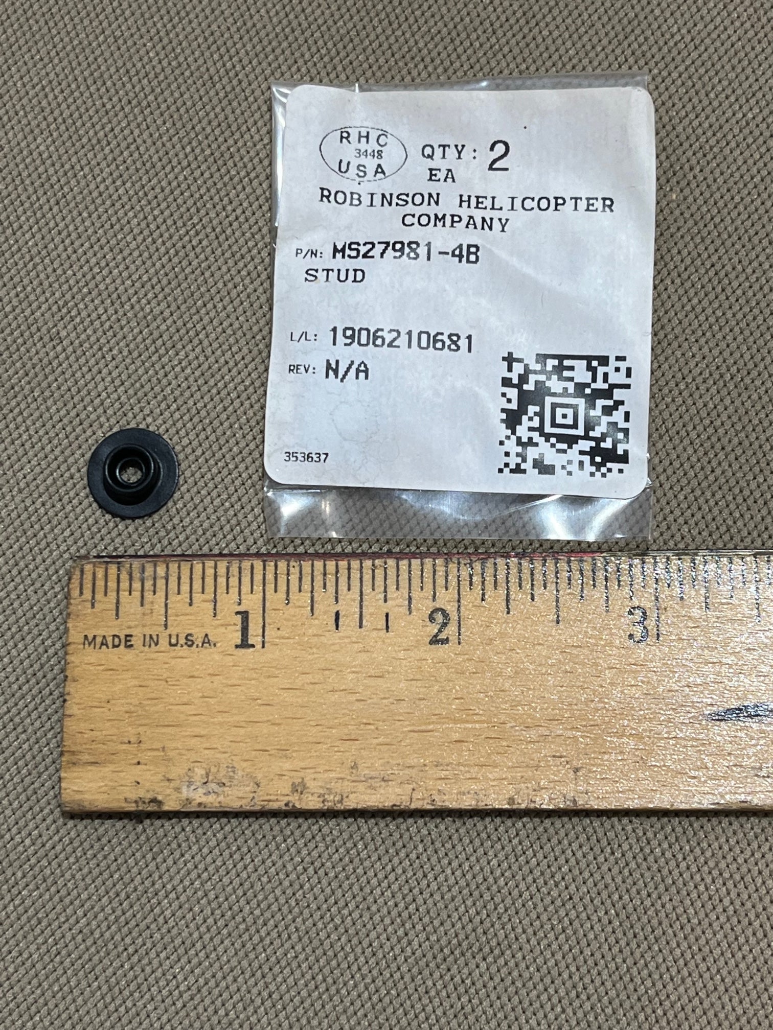 MS27981-4B STUD – Prestige Robinson Helicopter Parts