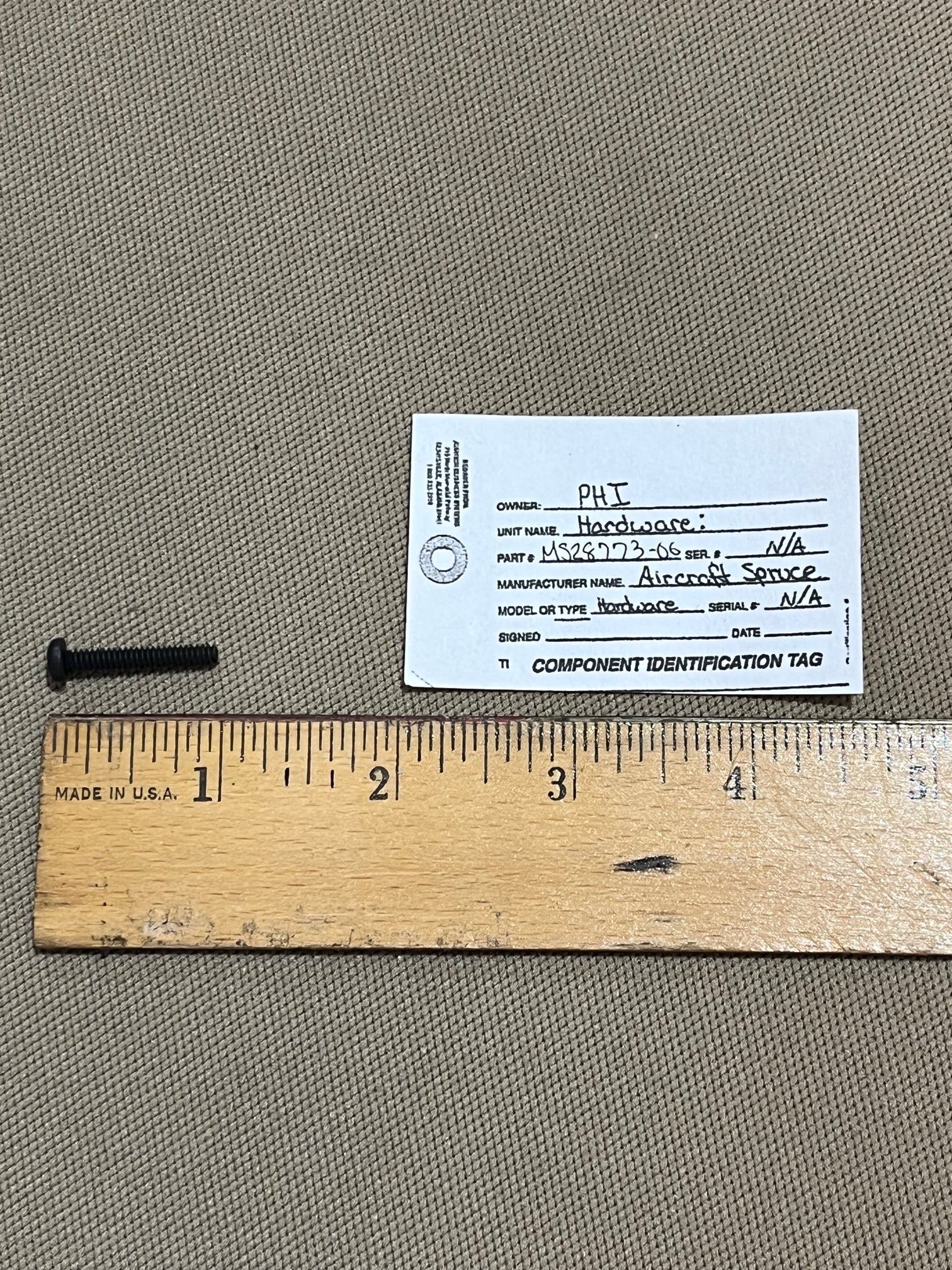 D454-6 SCREW – Prestige Robinson Helicopter Parts