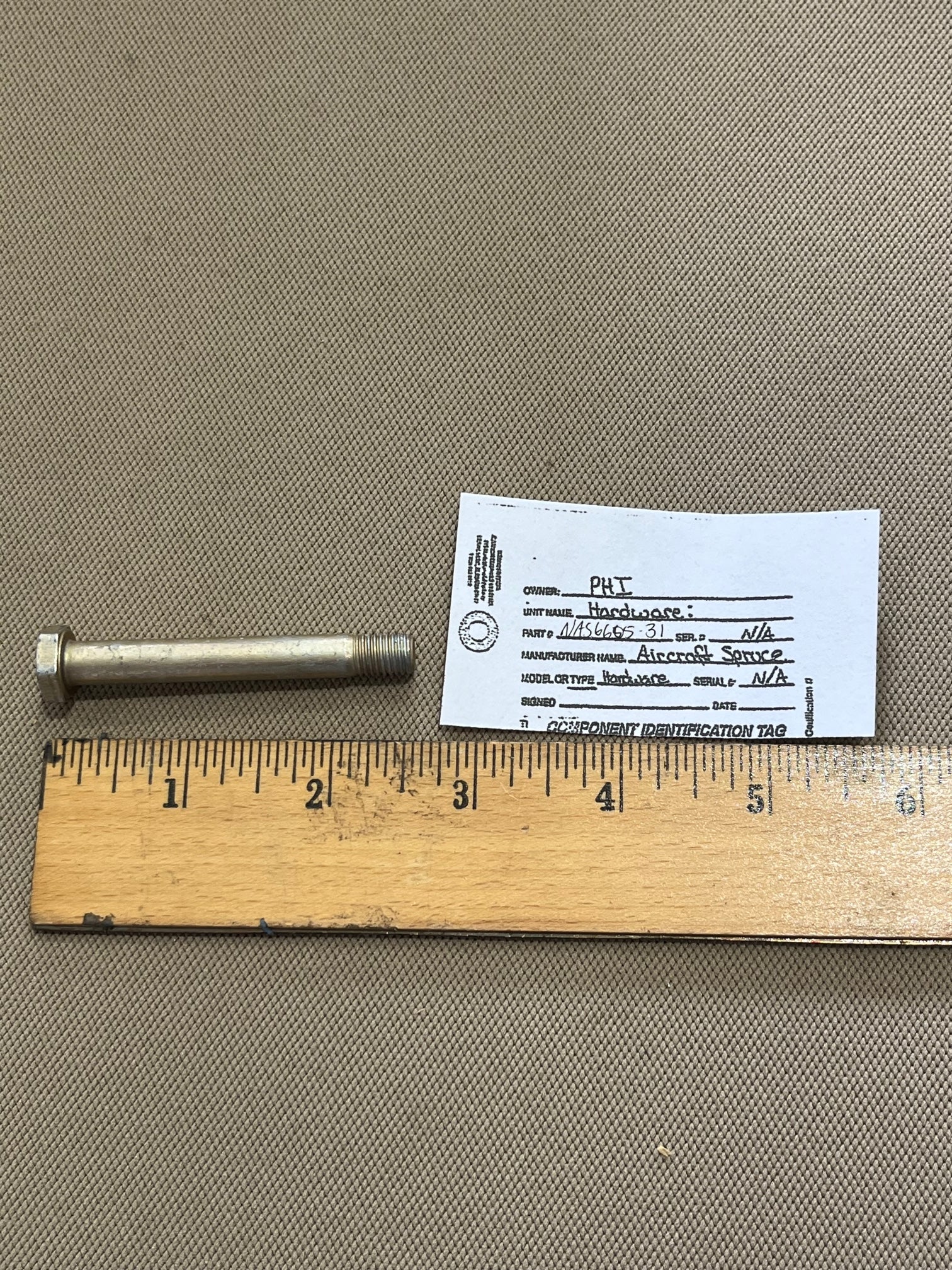 NAS6605-31 BOLT – Prestige Robinson Helicopter Parts