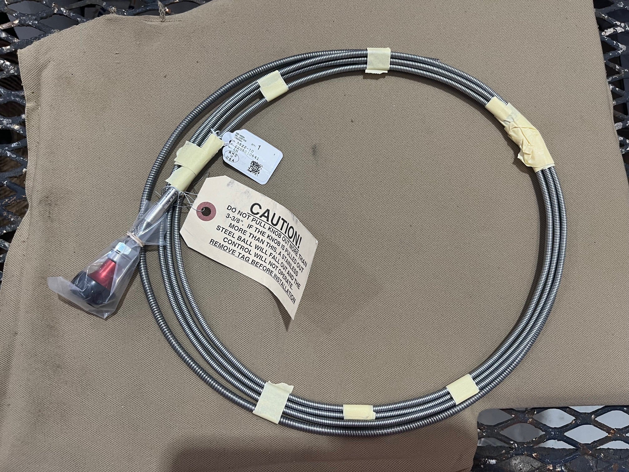 A522-10 CONTROL CABLE, FUEL CUTOFF – Prestige Robinson Helicopter Parts