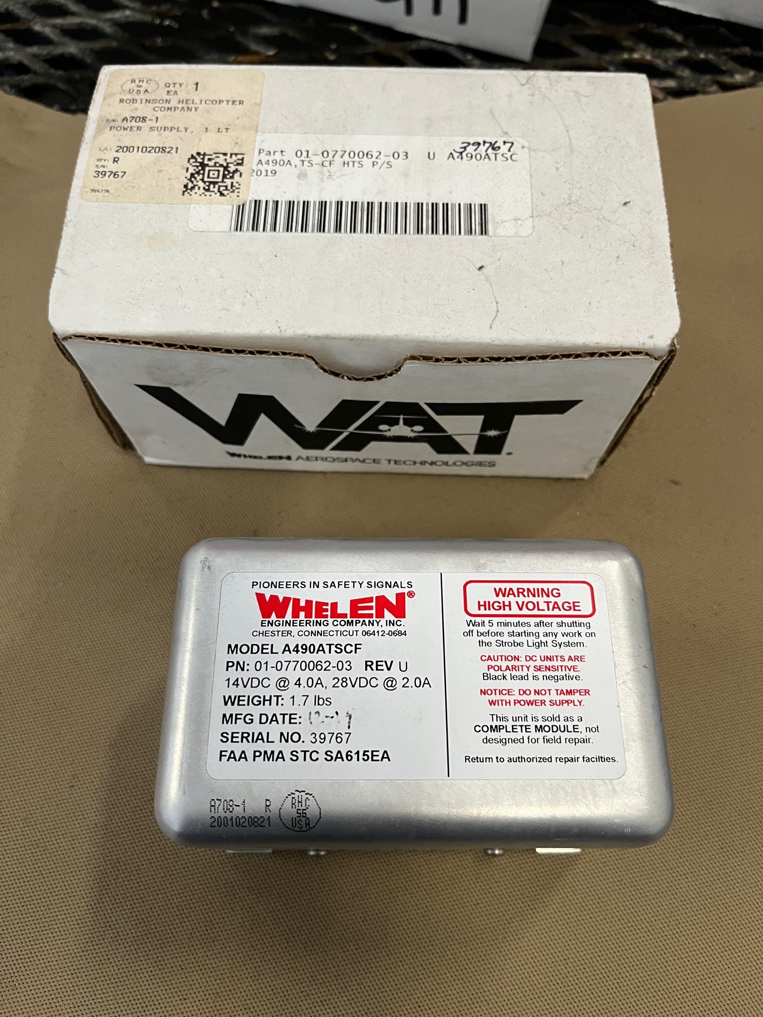 A708-1 POWER SUPPLY – Prestige Robinson Helicopter Parts