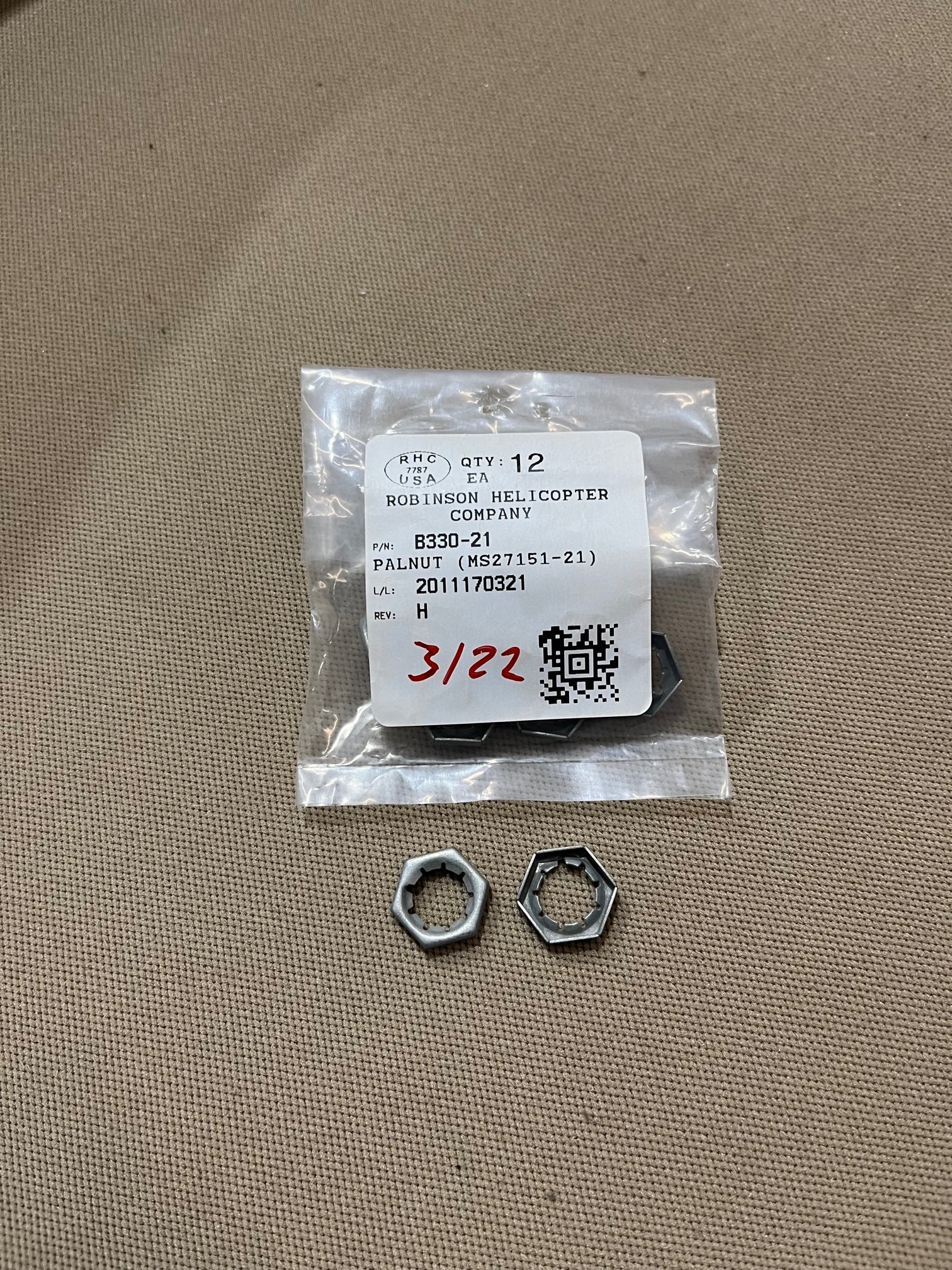 B330-21 PALNUT – Prestige Robinson Helicopter Parts