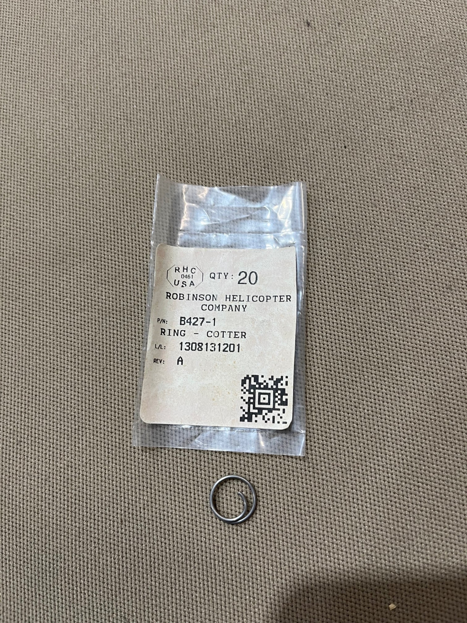 B427-1 COTTER RING – Prestige Robinson Helicopter Parts